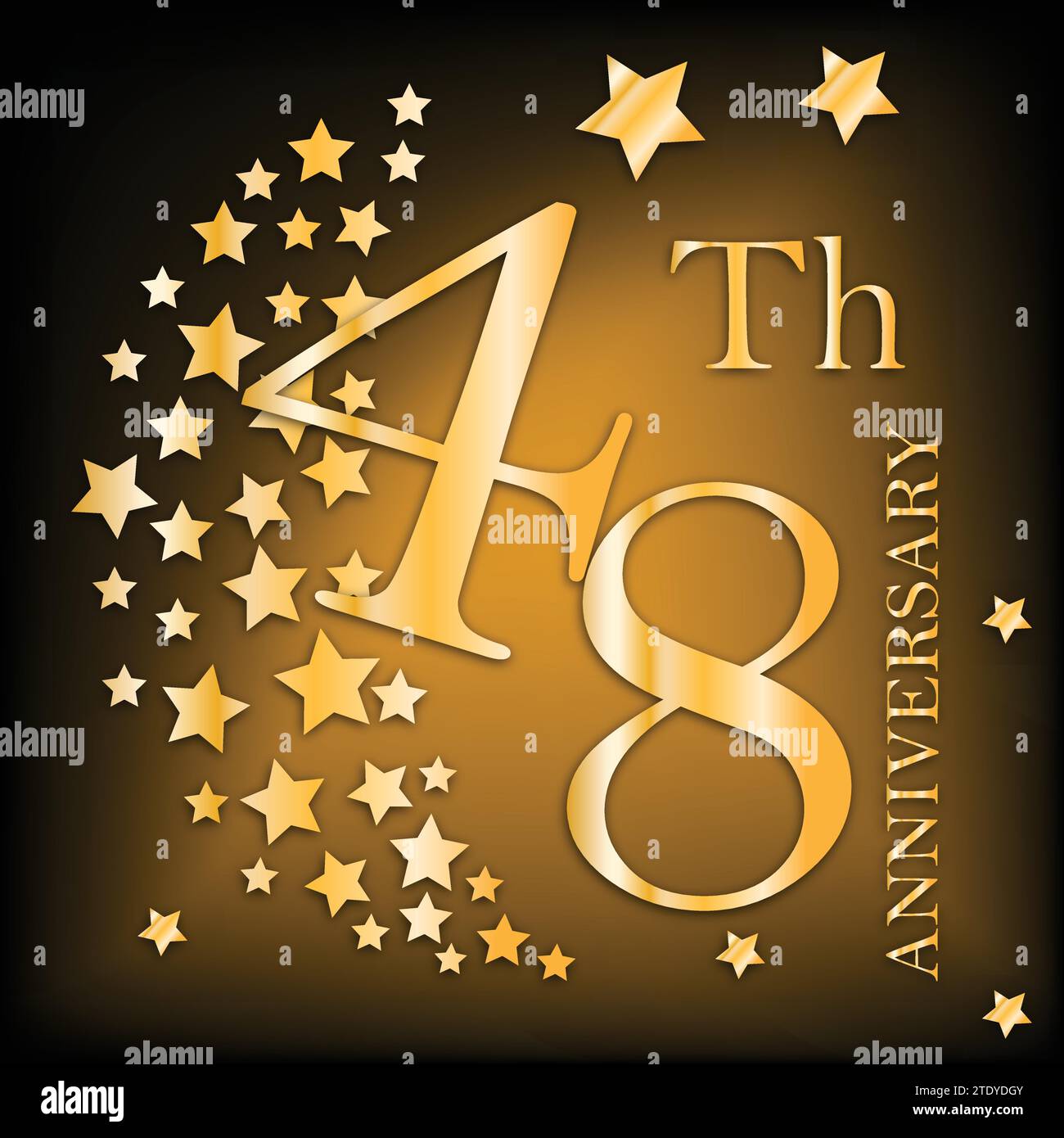 48 years anniversary golden premium badge Stock Vector Image & Art - Alamy