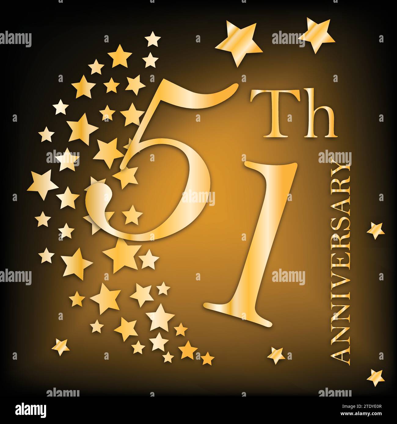 51 years anniversary golden premium badge Stock Vector Image & Art - Alamy