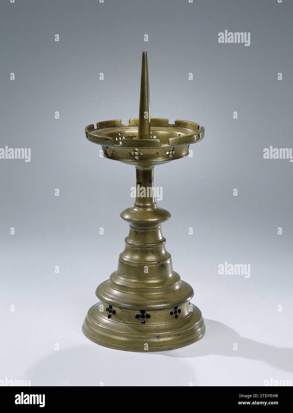 Candlestick with profiled foot and trunk, with a candle pin, anonymous ...