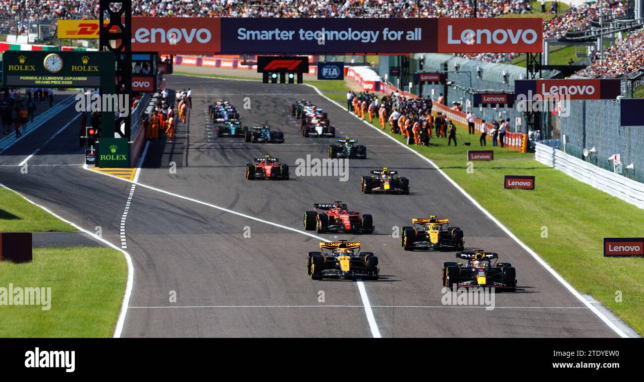 Suzuka Grand Prix Circuit, 20 December 2023: Race start lap 1 during ...