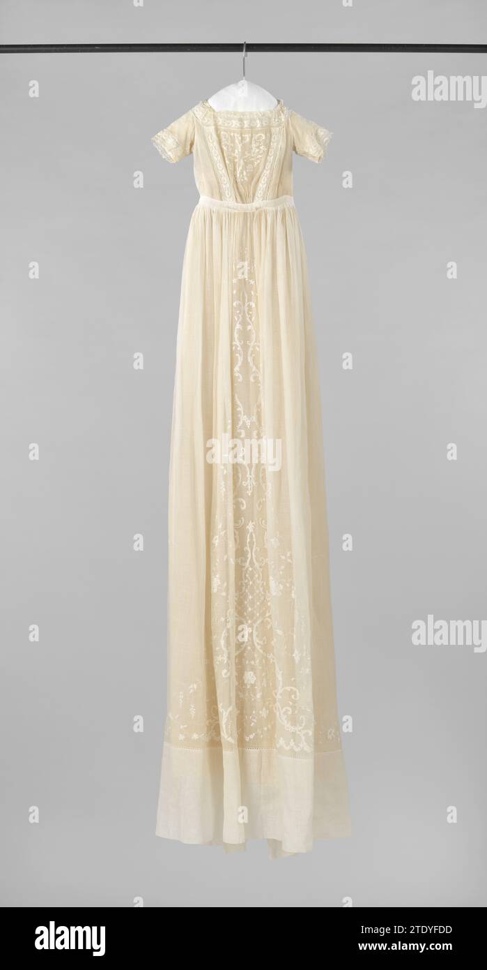Baptismal dress of Batist with flowers and ajour embroidery and lace ...