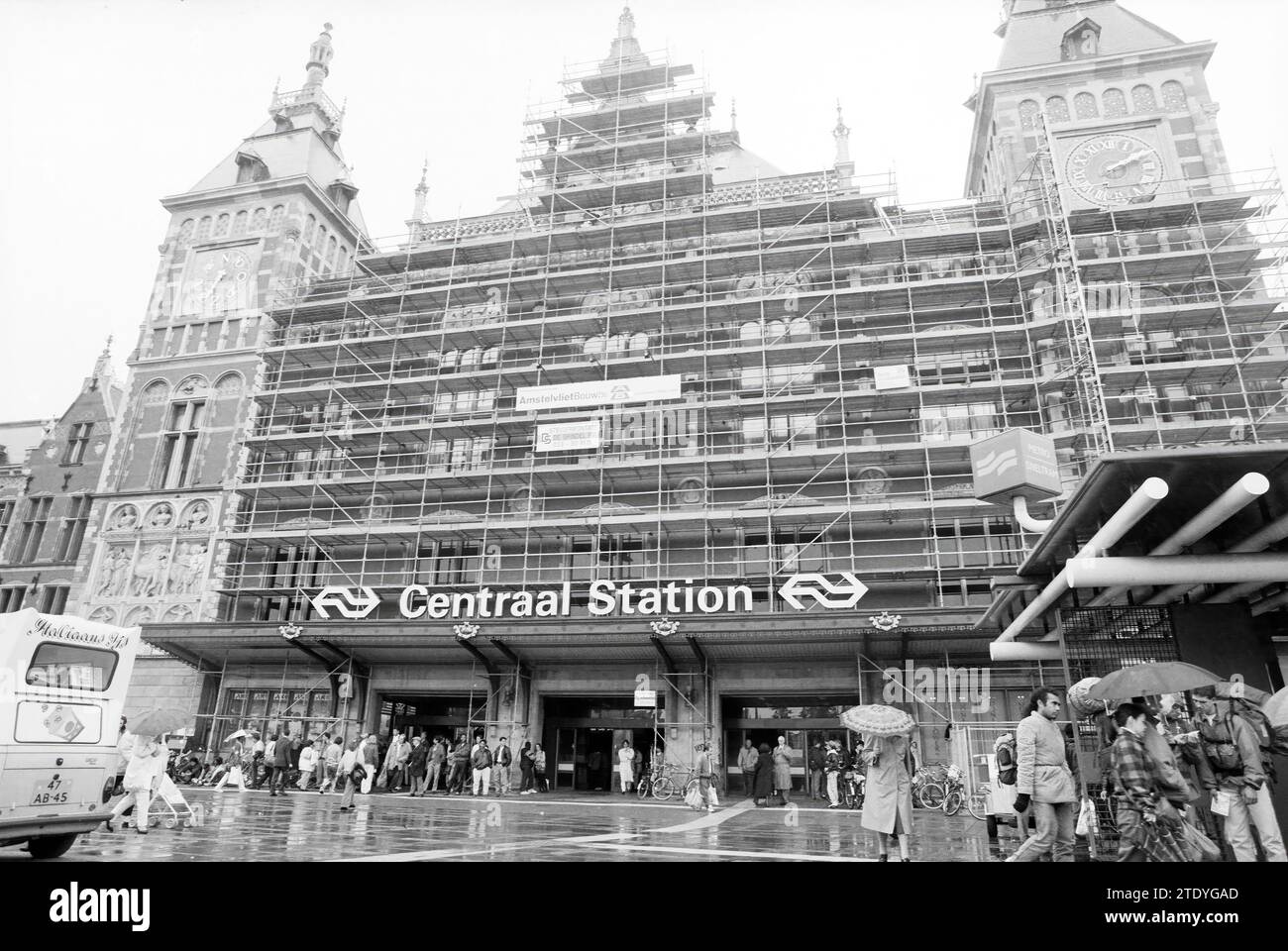 Central Station under scaffolding, Amsterdam, Amsterdam, The ...