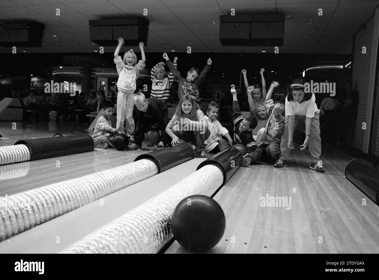 Bowling children, Claus, H'dorp, Hoofddorp, The Netherlands, 24-09-1991 ...