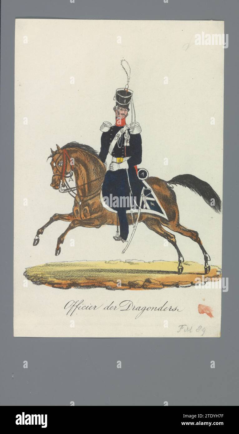Officer der Dragonders, 1835 - 1850 An officer of the dragoons, on ...