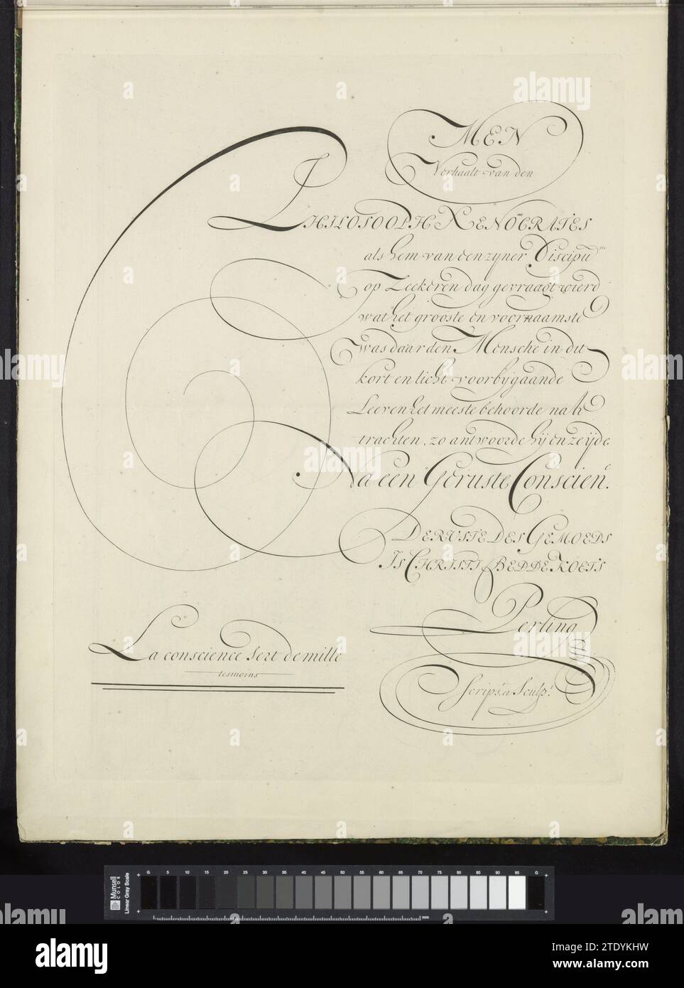 Writing example: one tells van den (...), Ambrosius Perling, 1667 ...