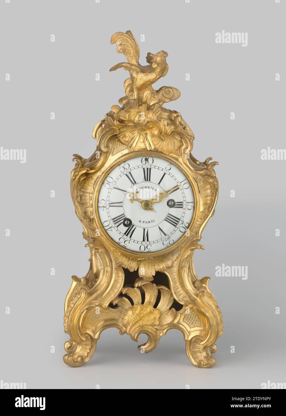 Console clock made of gilded and quoted bronze, Jean Joseph de Saint ...