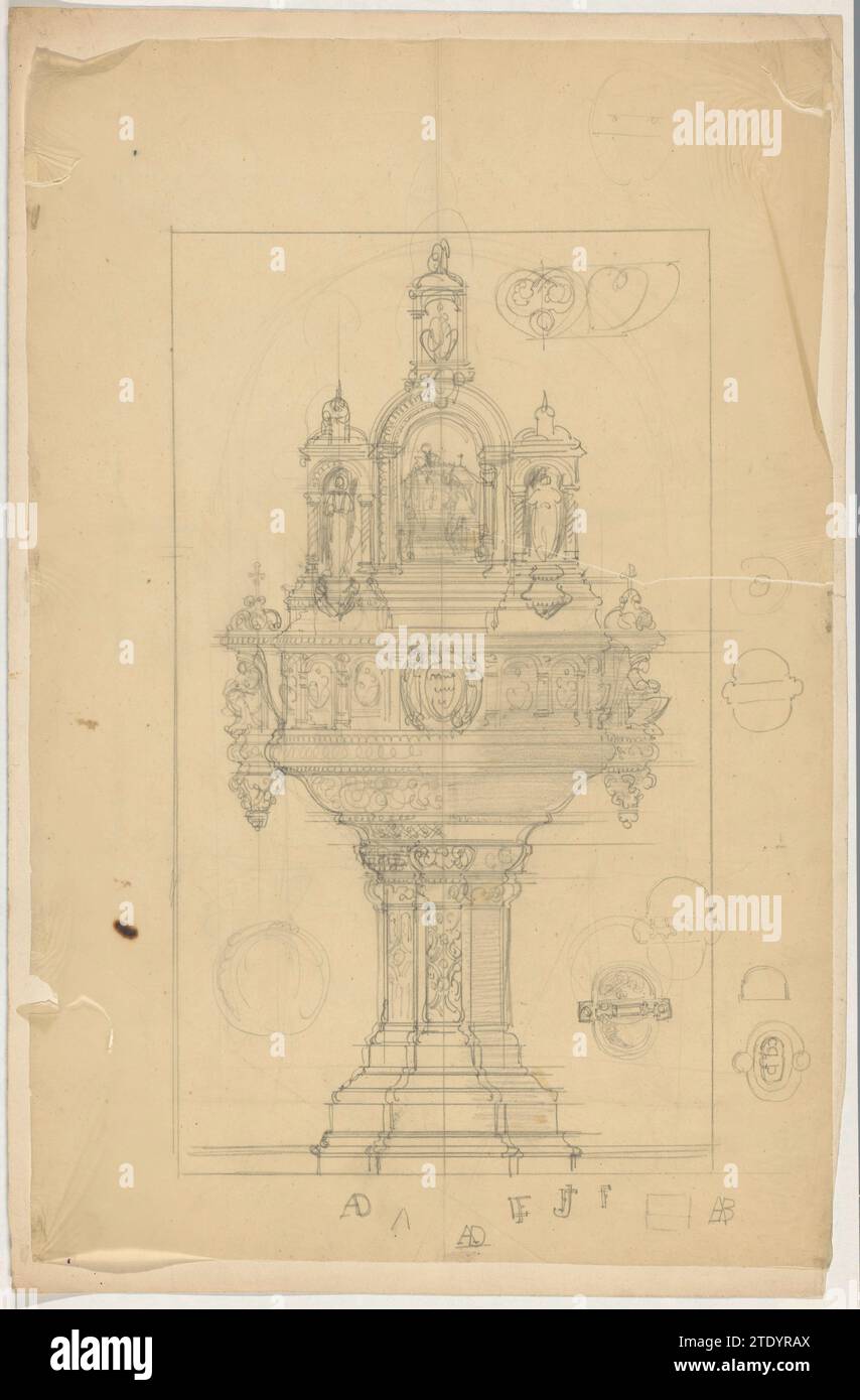 Drawing from L’Art Industriel, c. 1830 - c. 1850 Paris tracing paper ...