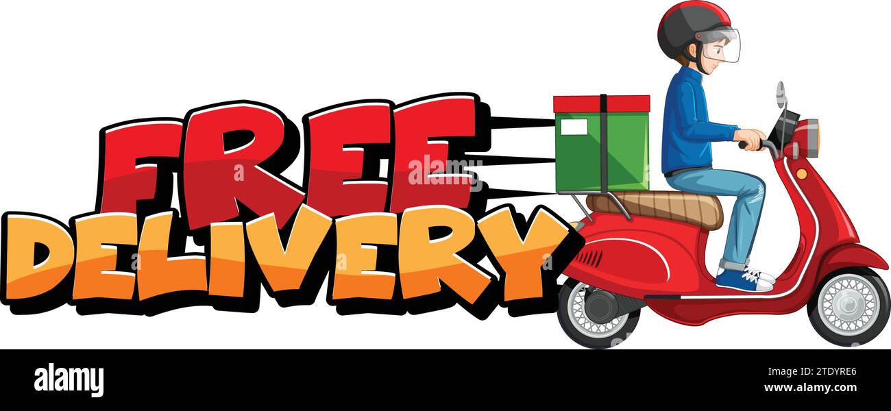 Free Delivery Service Vector Stock Vector Image & Art - Alamy
