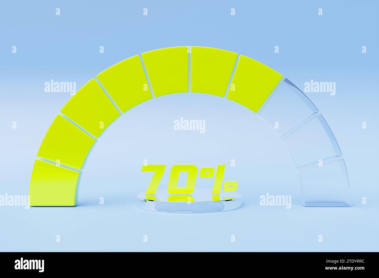 3d illustration of a bright instrument panel depicting values from ...