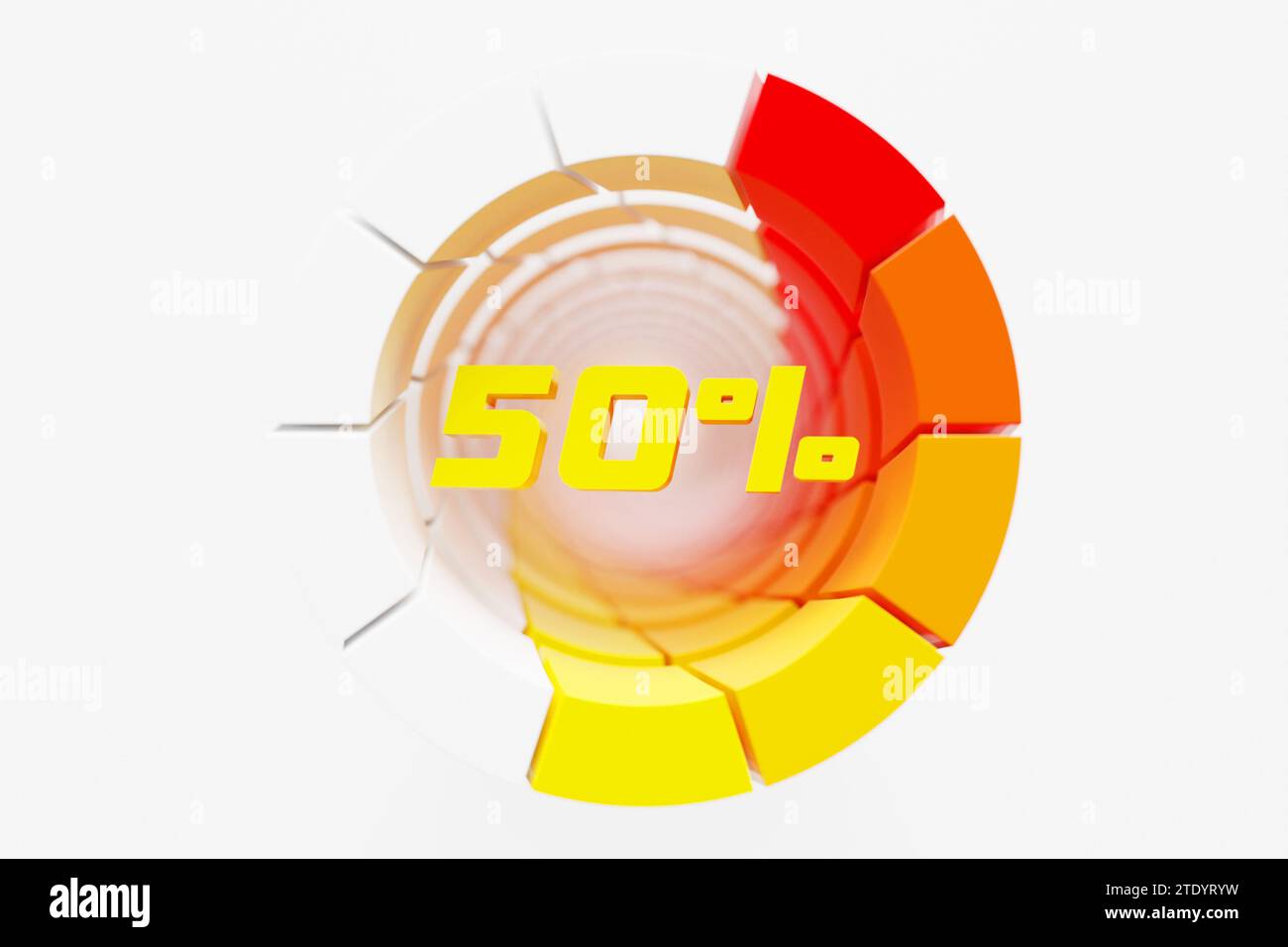 3d illustration of an indicator showing high risk. Normal risk concept ...