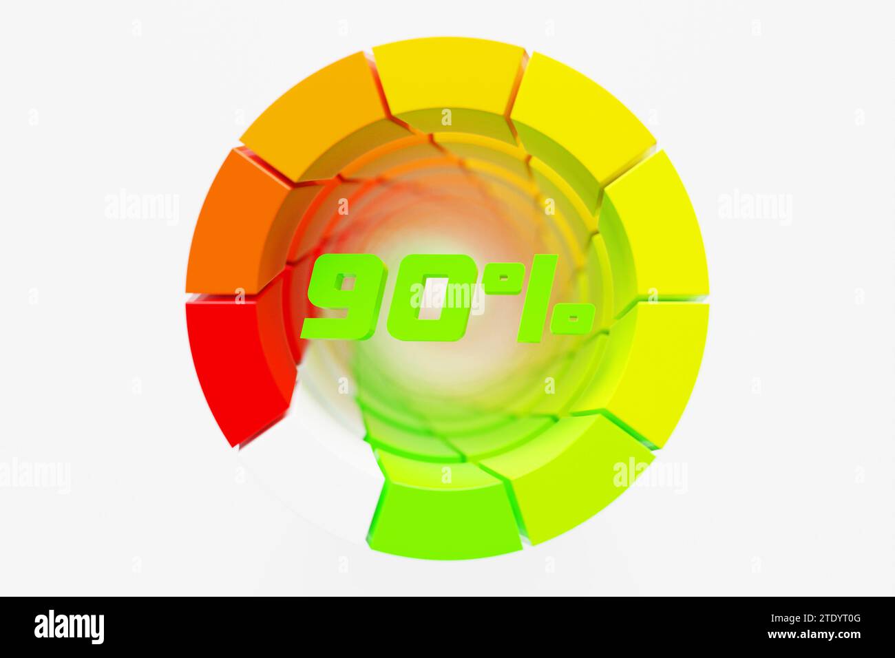 3d illustration of a bright instrument panel depicting values from ...