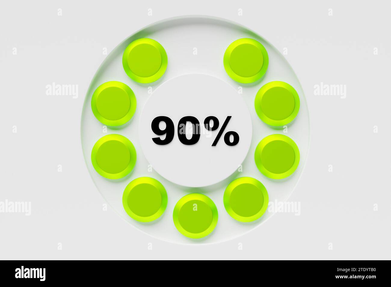 3d illustration of a bright instrument panel depicting values from ...