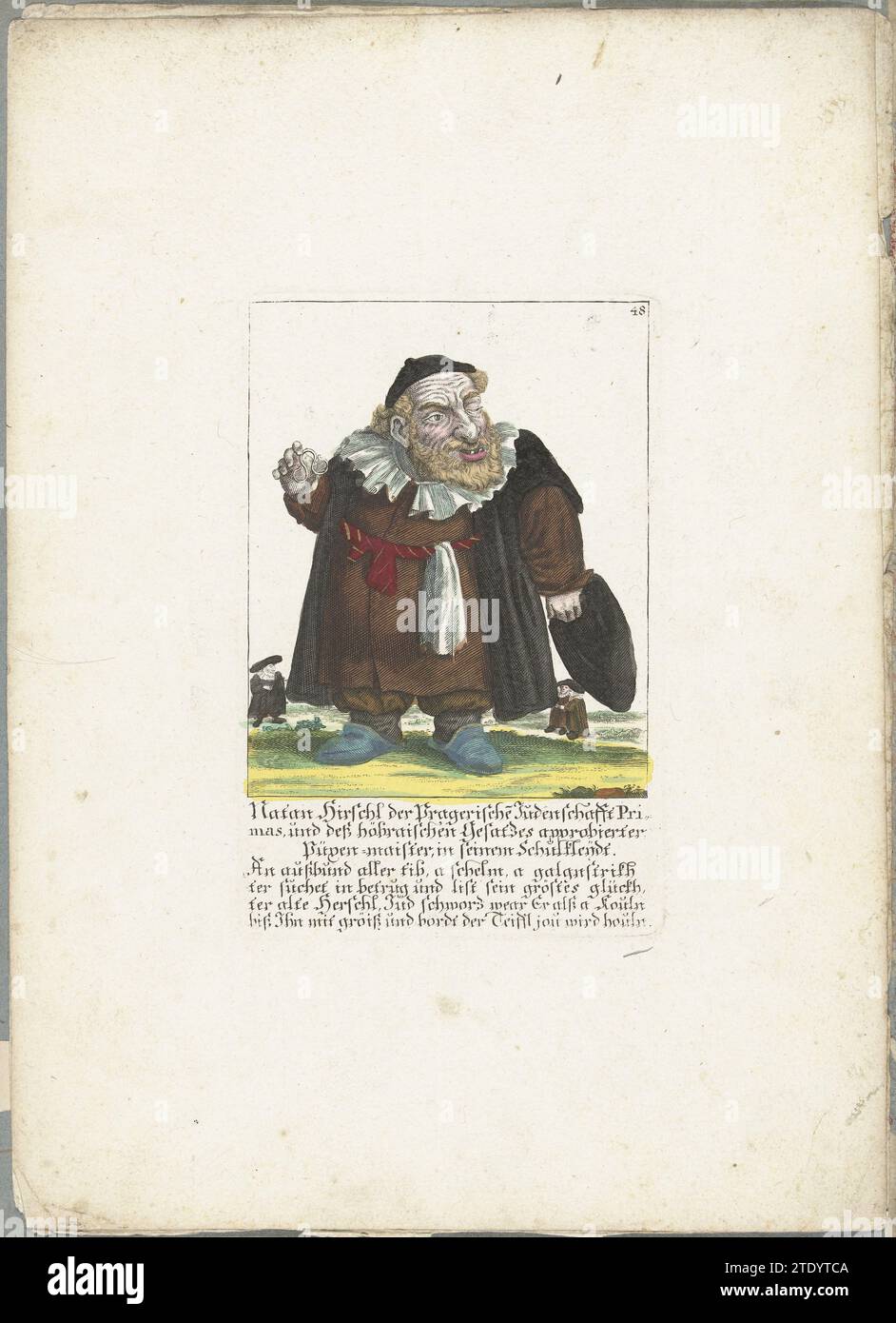 The Jewish little man Natan Hirschl, ca. 1710, 1705 - 1715 The Jewish ...