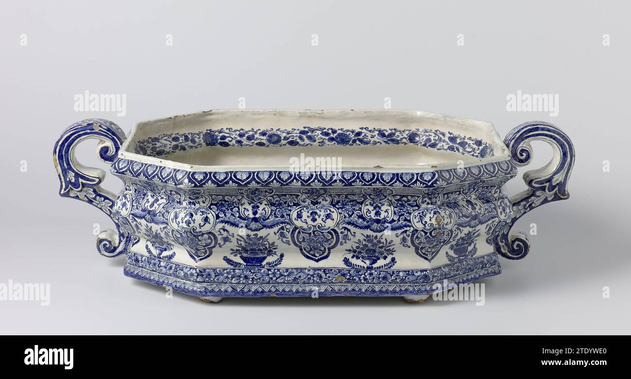 Wine Cooler, De Metale Pot, c. 1695 - c. 1720 Wine cooler of blue ...