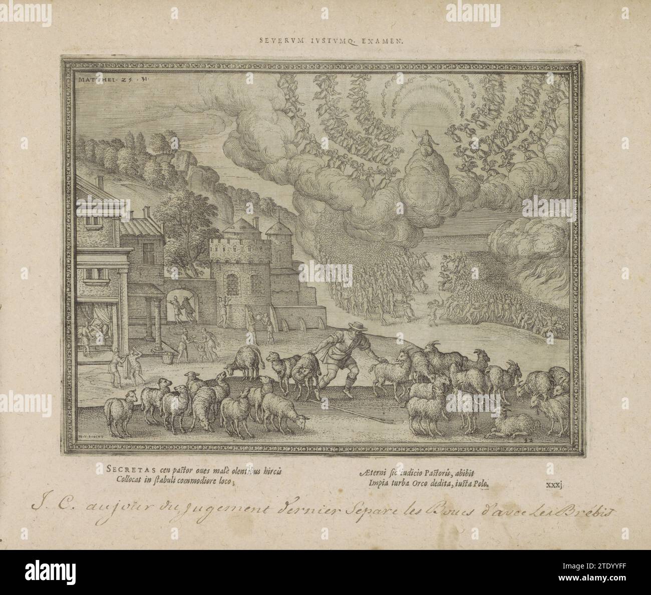 Separation of the sheep and the goats / last judgment, 1613 A shepherd ...