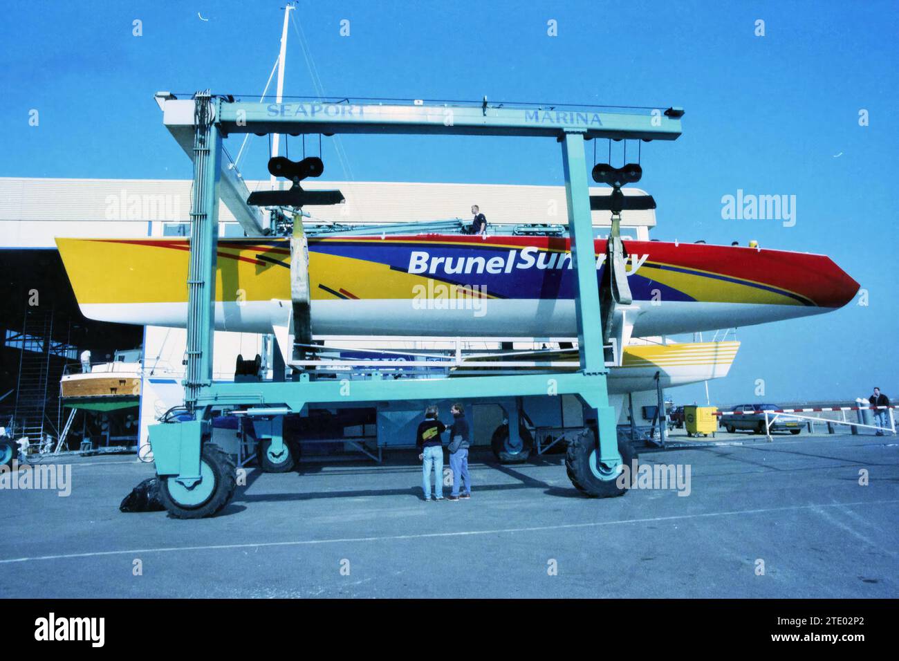 Arrival of Brunelsunergy, participant in the Whitbread Around the World ...