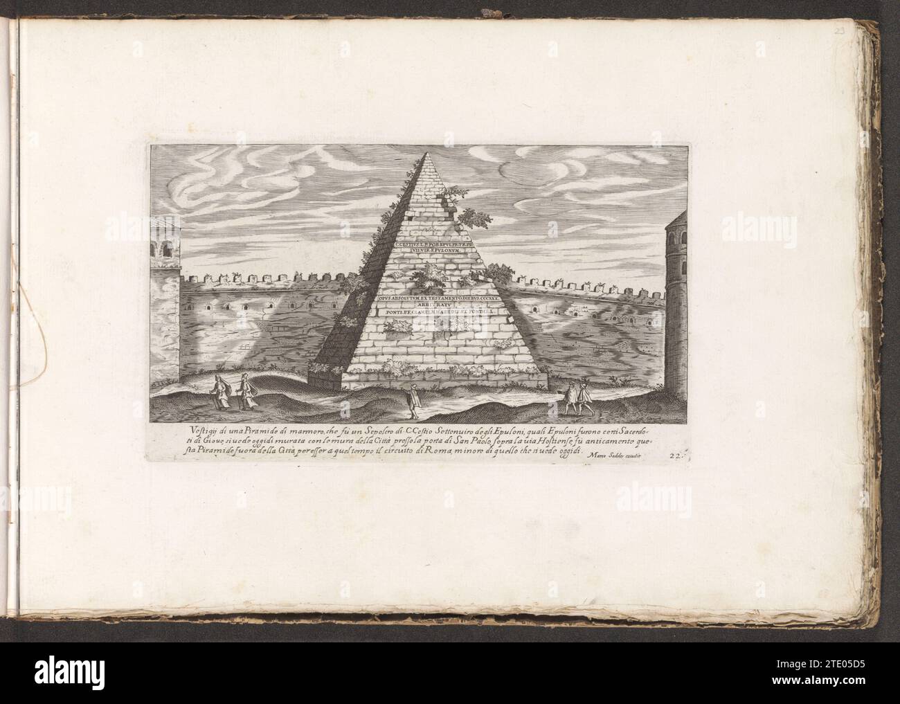 Piramide Van Cestius, 1680 The Pyramid of Cestius, built as a burial ...