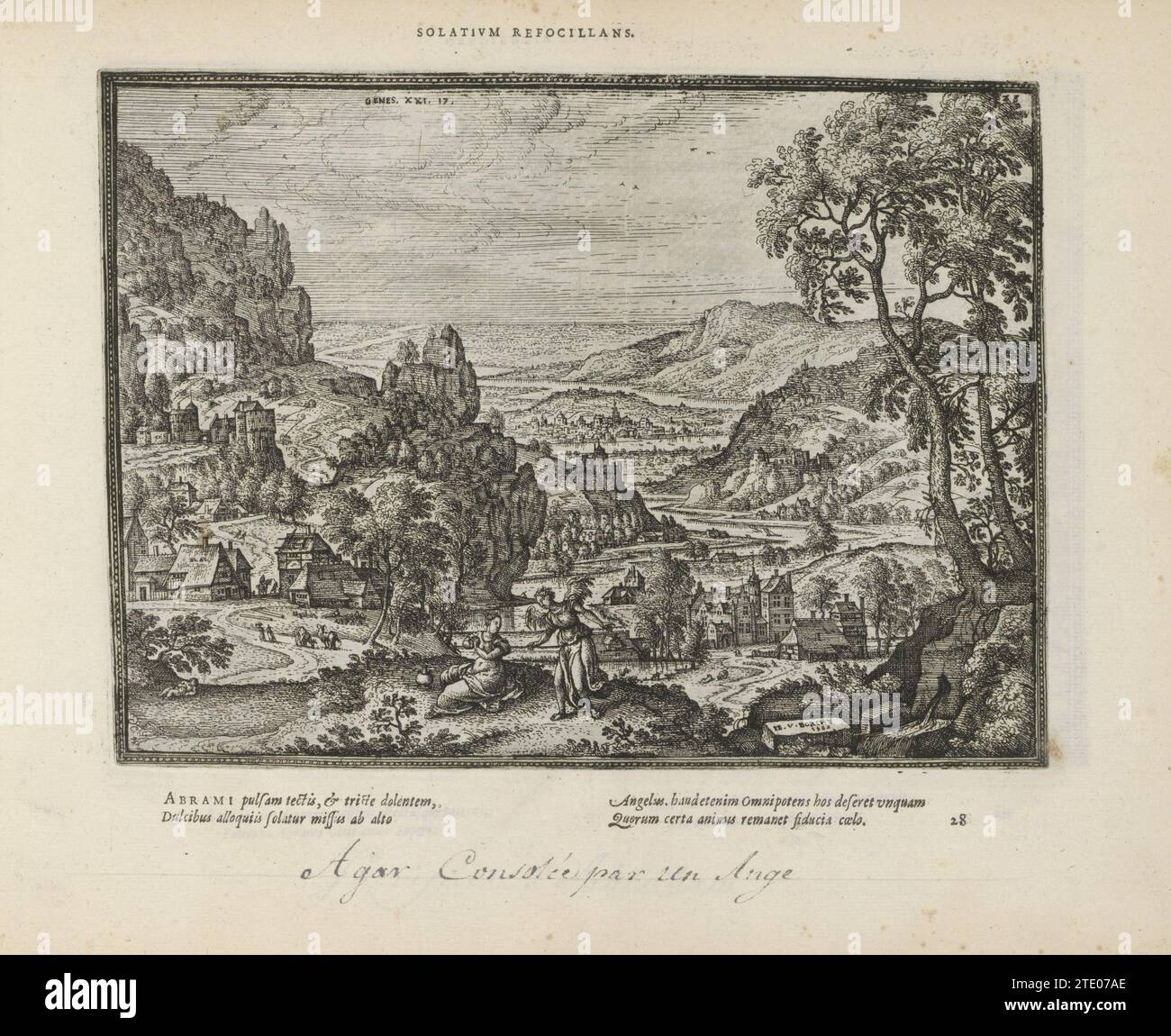 Landscape with Hagar and the Engel, 1613 Landscape with Hagar in the middle, the second wife of ...