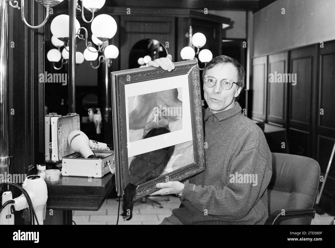 Mr. Carpenter + painting, H'lem, Haarlem, The Netherlands, 27-02-1996 ...