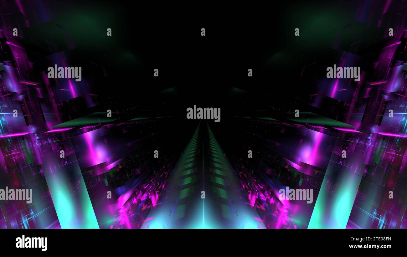 Digital city matrix, metaverse. Futuristic technological digital city ...