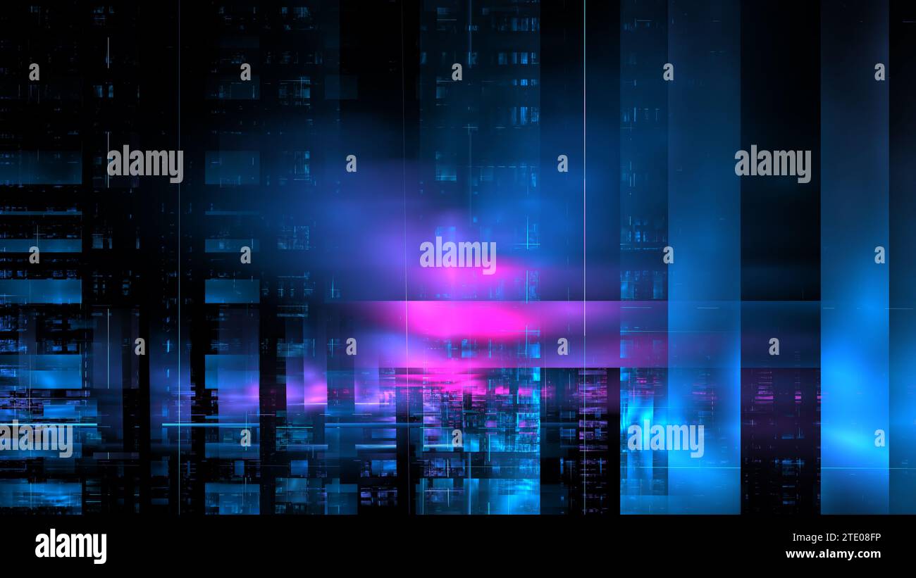 Digital city matrix, metaverse. Futuristic technological digital city ...