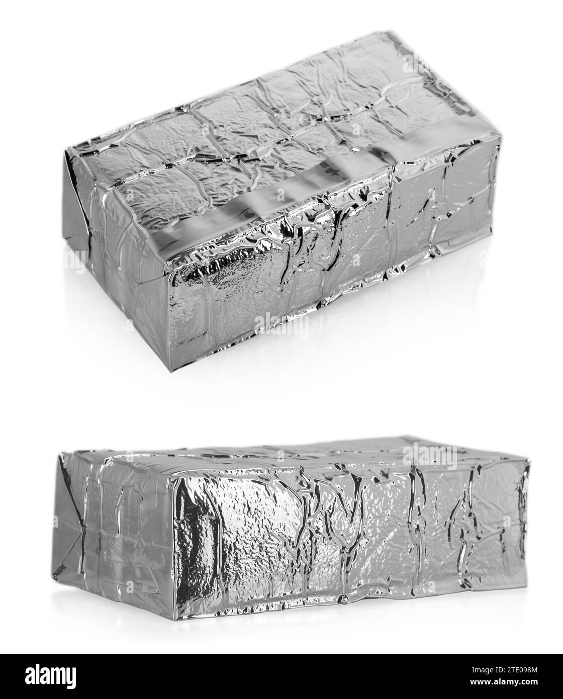 The set of Aluminum bags isolated on white background Stock Photo - Alamy