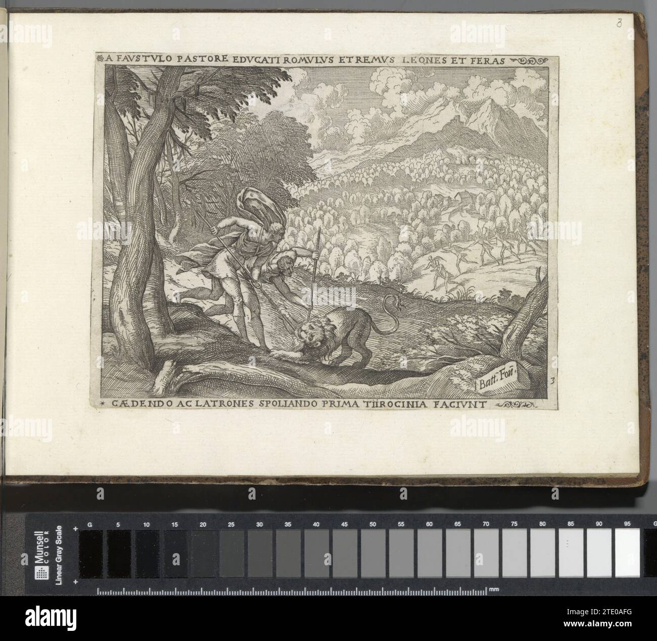 Romulus and Remus fight with a lion, 1572 - 1573 Romulus and Remus, who ...