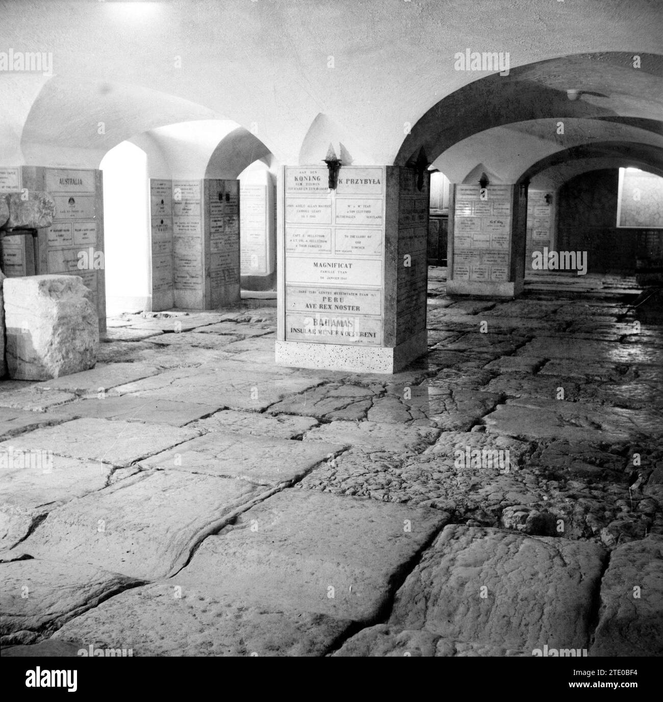 Lithostrotos cellar containing the original pave which would have ...