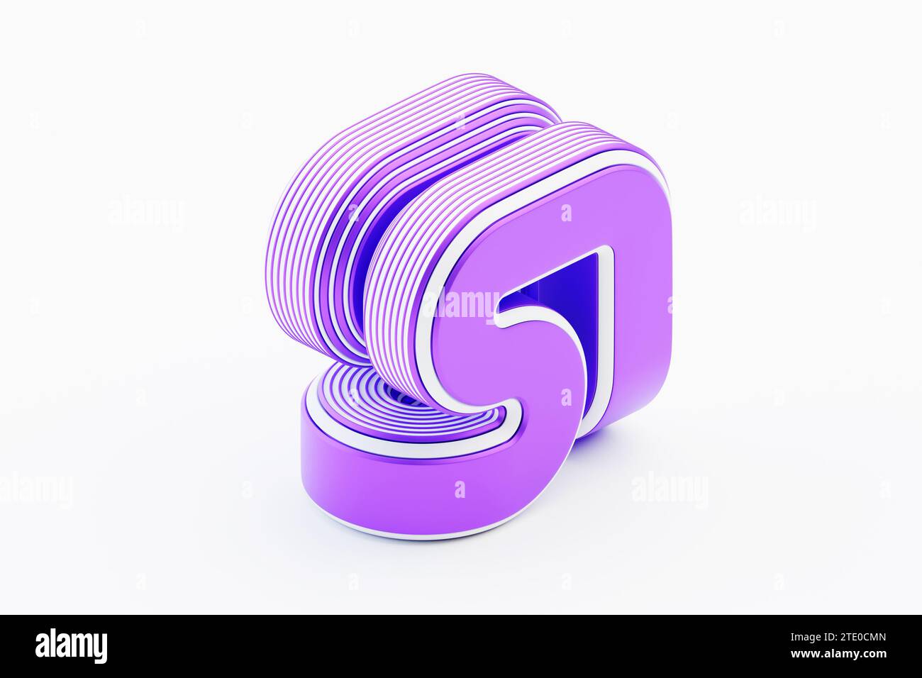 3D illustration, purple illusion isometric abstract shapes colorful ...