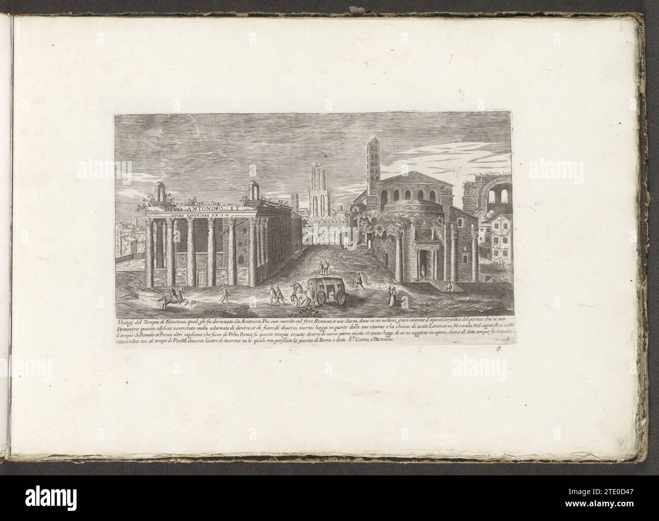 Temple of Antoninus Pius and Faustina and the Temple of Romulus, 1680 ...