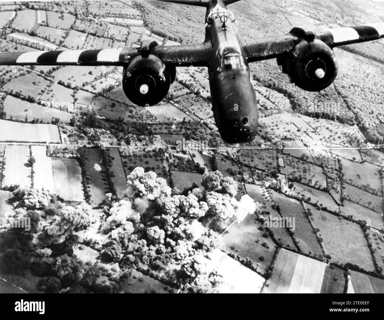 Cherbourg. 1939-1945. Bombing of the German supply line. A Hvoc A-20 of ...