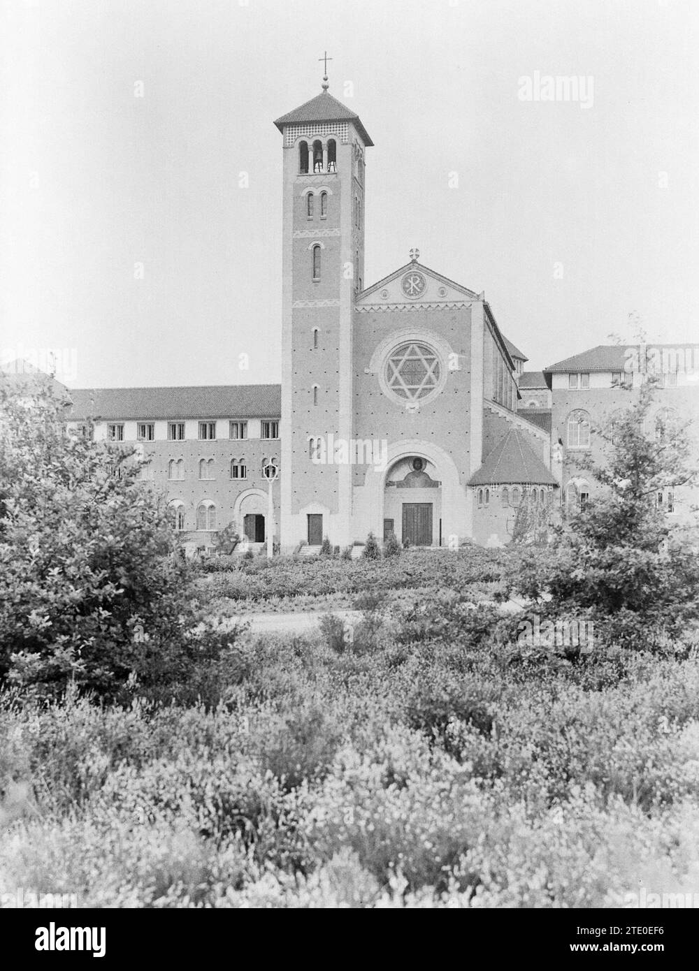 Exterior of the monastery complex: monastic buildings, monastery church ...