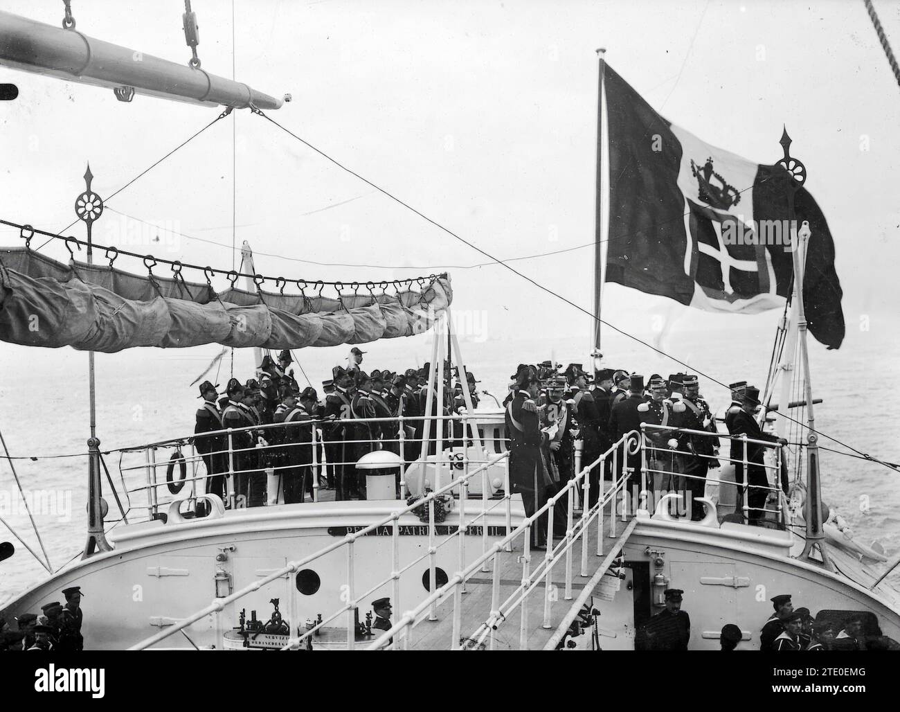 10/31/1912. Maneuvers of the Italian squad. The King of Italy Reviewing ...