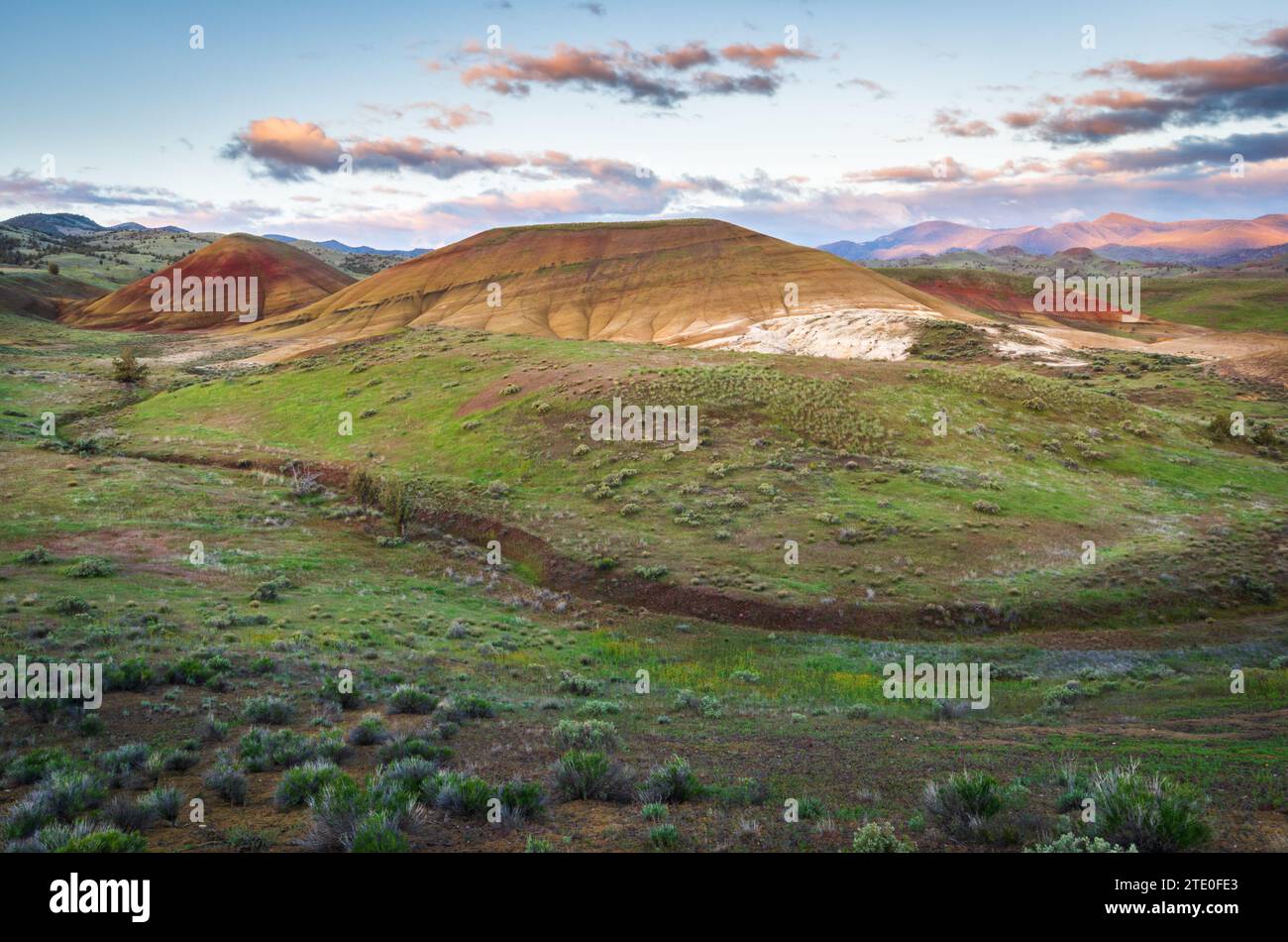 Morning View of Grasslands and Painted Hills Unit of John Day Fossil ...