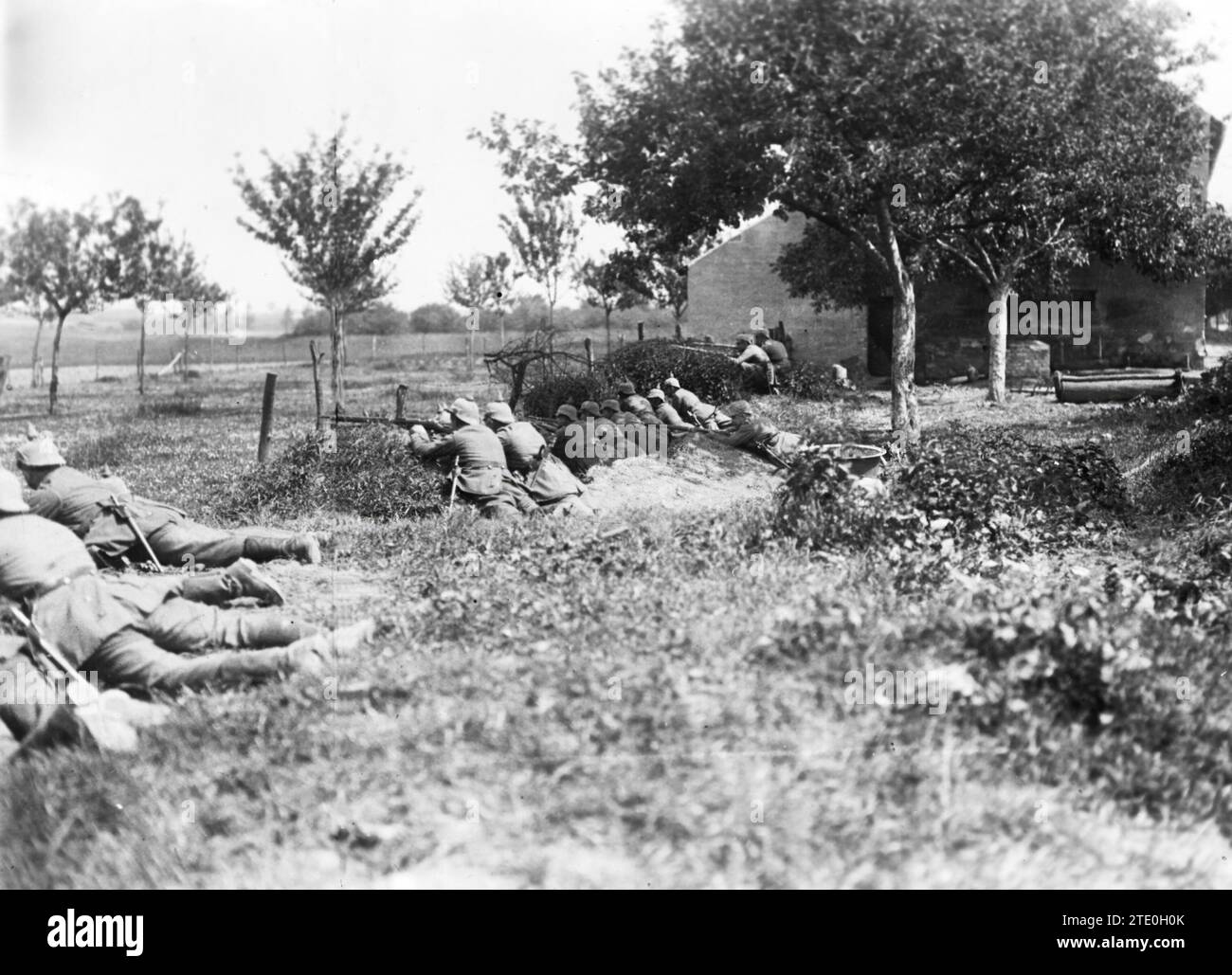 01/31/1916. The Germans in France. Soldiers from a position near Iser ...