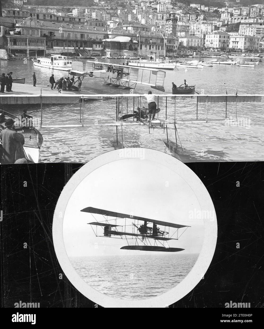 03/25/1912. 1.- general view of the Hydroaeroplanes anchorage and ...