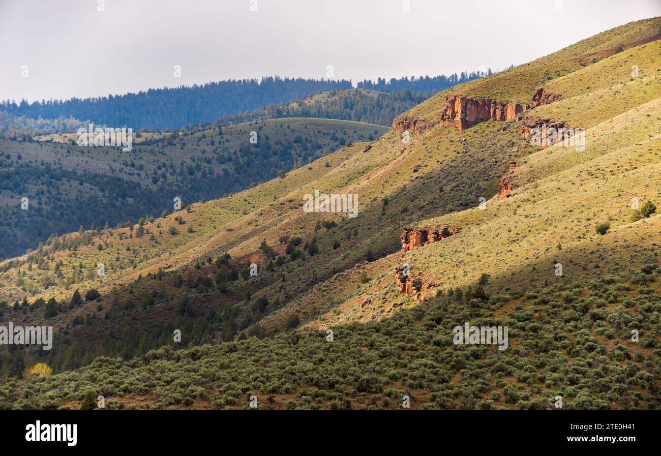 Sheep Rock Unit of John Day Fossil Beds National Monument Stock Photo ...