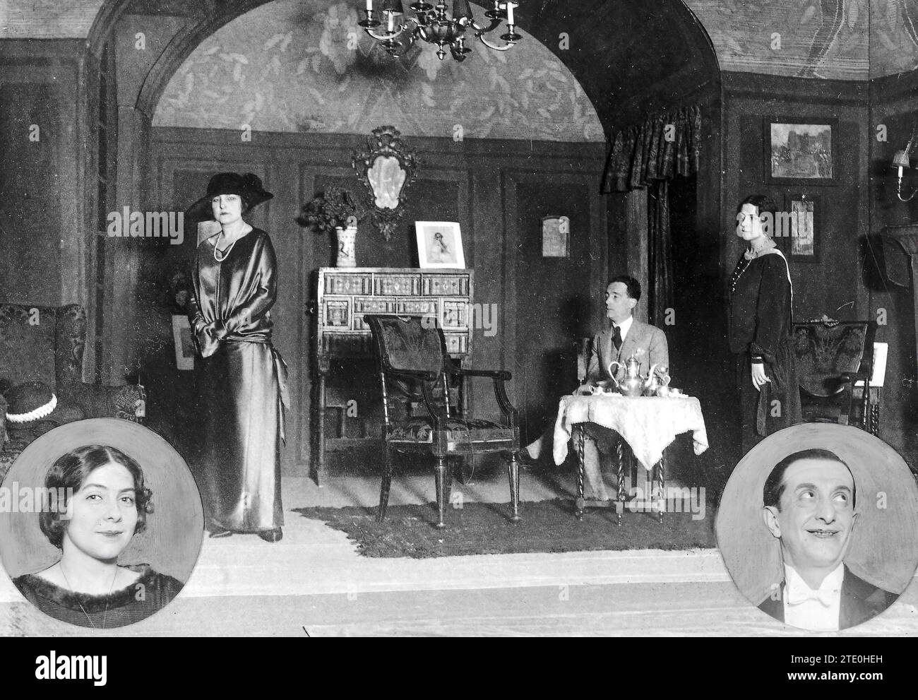 01/02/1924. Madrid. In the Eslava theater. A scene from the comedy in ...
