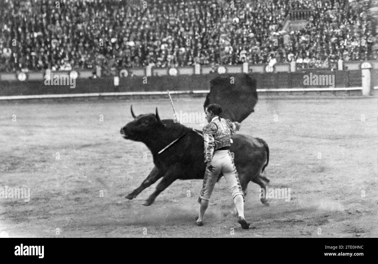 10/01/1914. From yesterday's bullfight in Madrid. Vicente Pastor ...