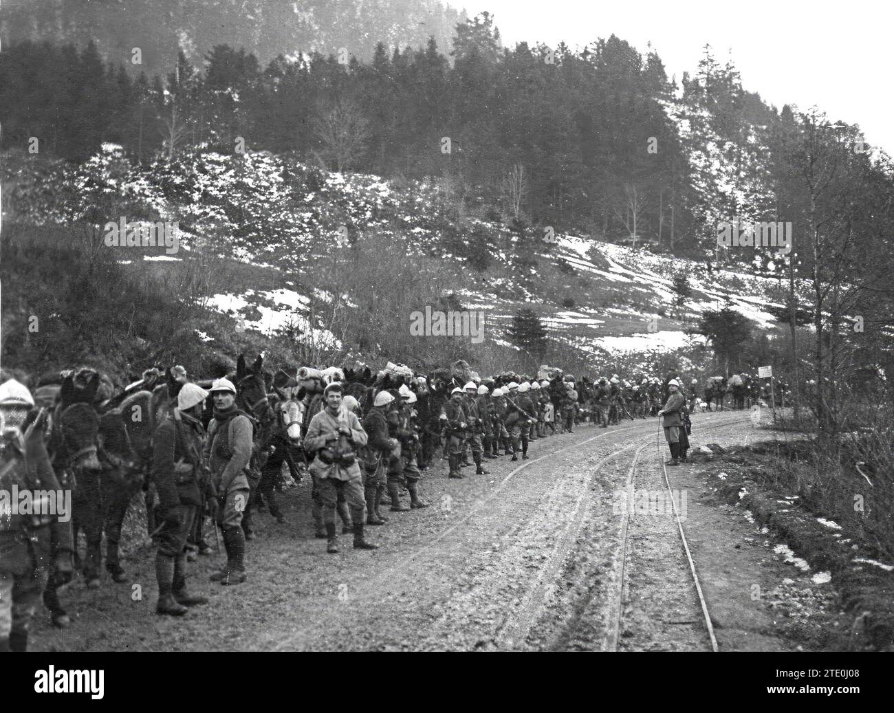 03/31/1916. The French in the Vosges. A Machine Gun Section Heading ...