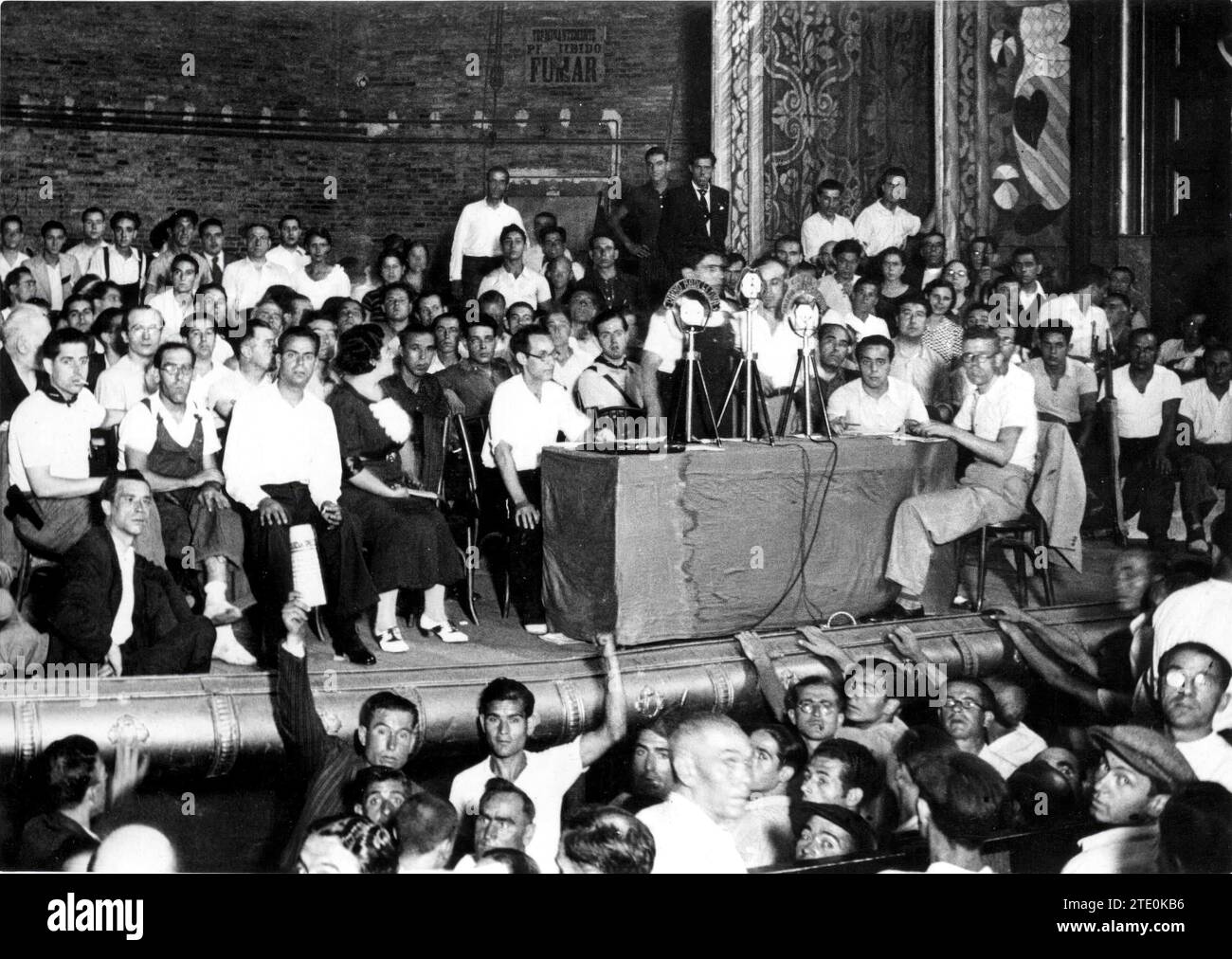 12/31/1936. Presidency of the Rally organized by the Cnt and the Fai at ...