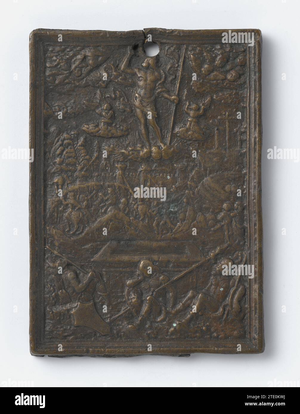 Resurrection, monogrammist IFP, c. 1500 Christ stands in the left hand ...