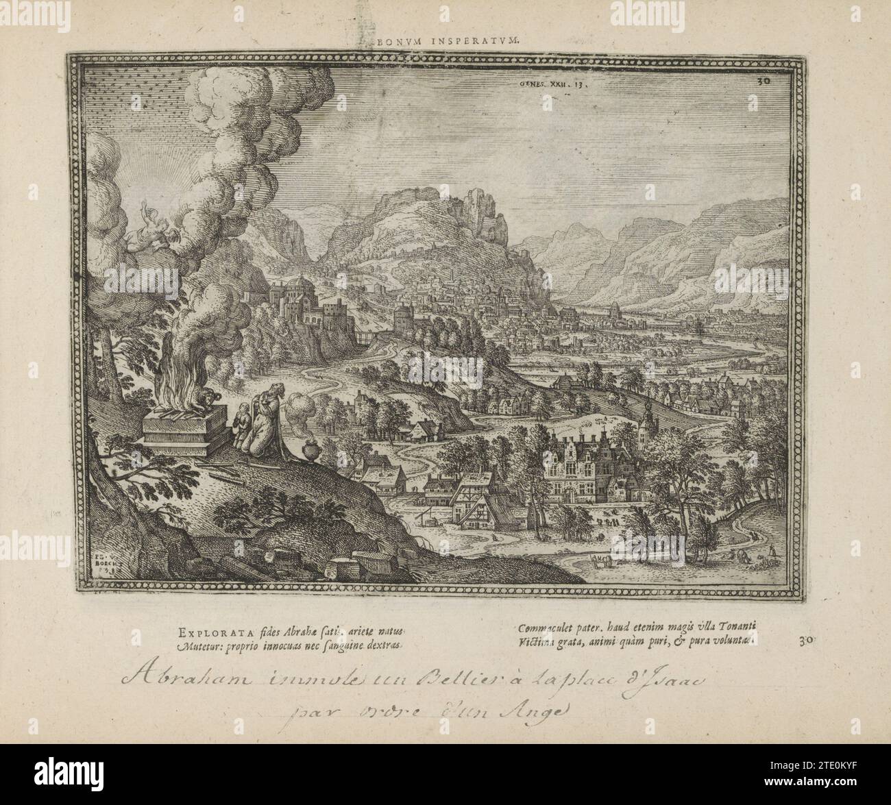 Landscape with sacrificing the Ram by Abraham and Isaac, 1613 Landscape ...