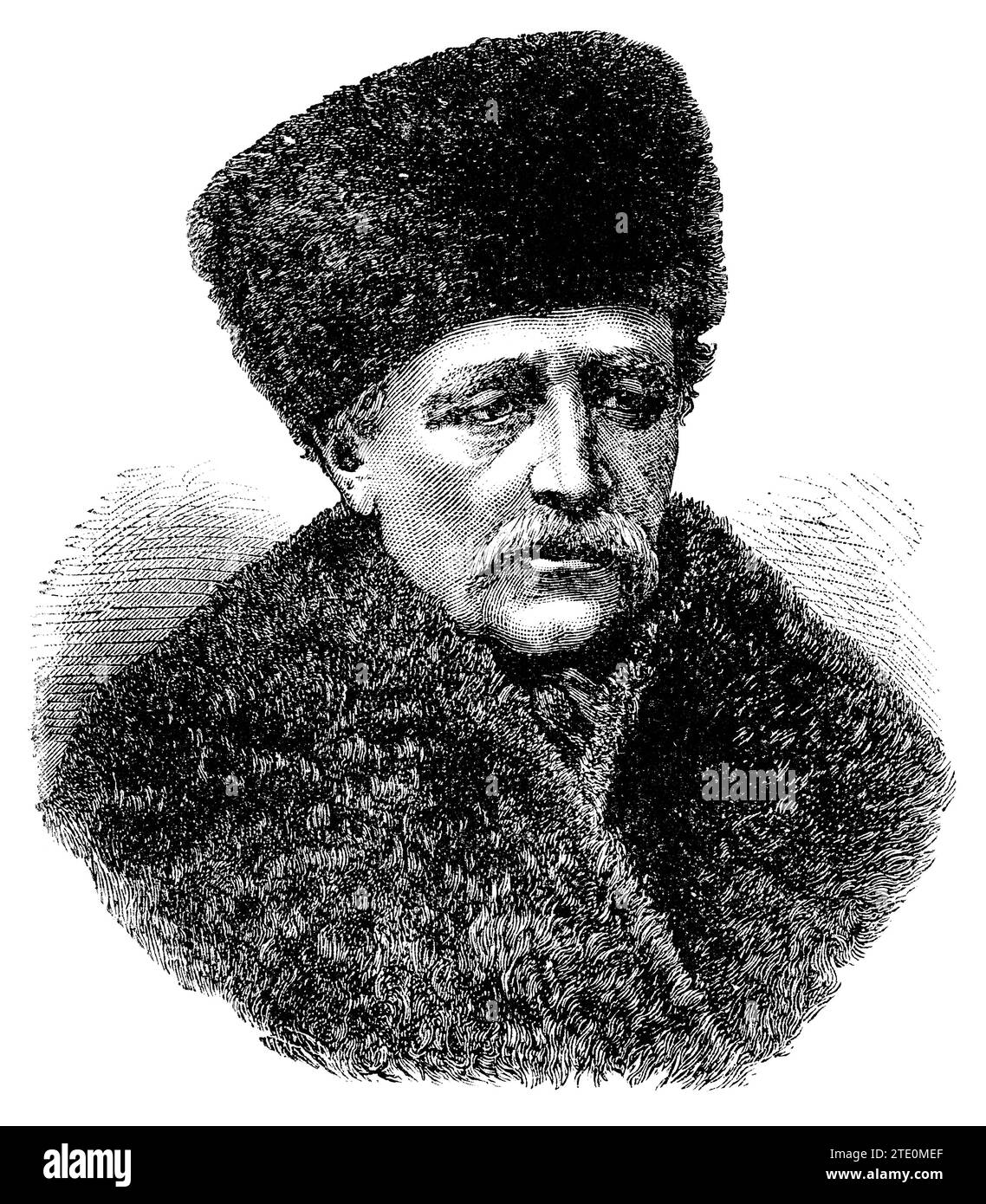 Vintage 1982 engraving of the Finnish-Swedish Arctic explorer Nils ...