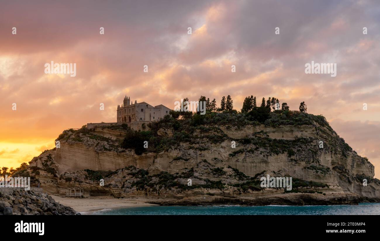 Tropea, Italy - 12 December, 2023: view of the Santa Maria dell'Isola ...