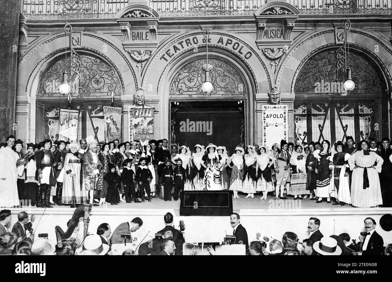 Madrid, 09/05/1913. Premiere at the Tratro Apolo. Final scene of the ...