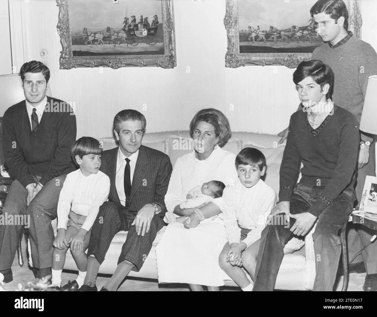 Madrid, 12/14/1968. The Dukes of Alba, María del Rosario Cayetana Fitz ...