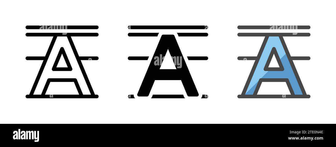 Multipurpose letter icon in outline, glyph, filled outline style ...