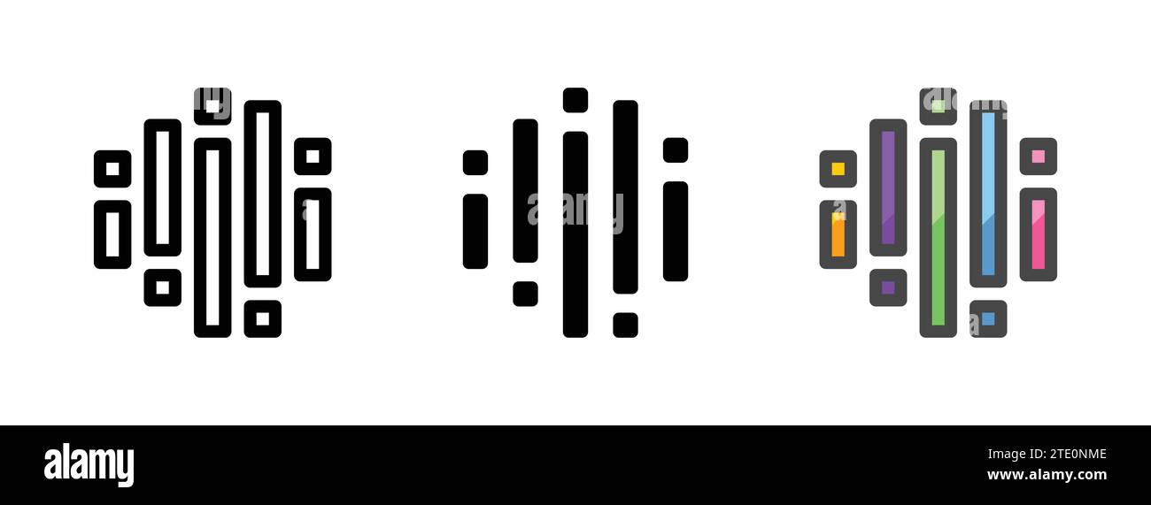 Multipurpose pixel icon in outline, glyph, filled outline style ...