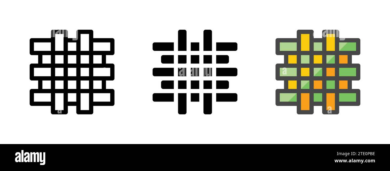 Multipurpose webbing icon in outline, glyph, filled outline style ...